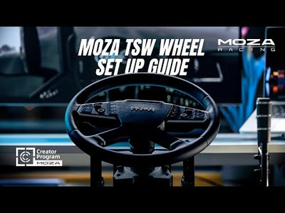 MOZA TSW Truck Wheel – 400mm, Hand-Stitched Leather, RGB Buttons – MOZA ...